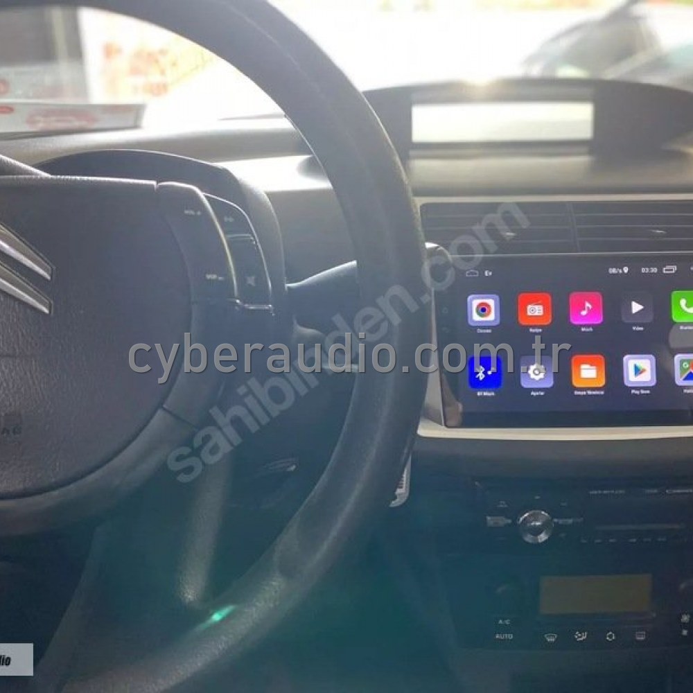 CYBERAUDIO CITROEN C4 2008 2011 KABLOSUZ CARPLAY MULTİMEDYA NAVİGASYON ...